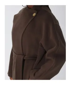 Alberta Ferretti Belted Coat - Black