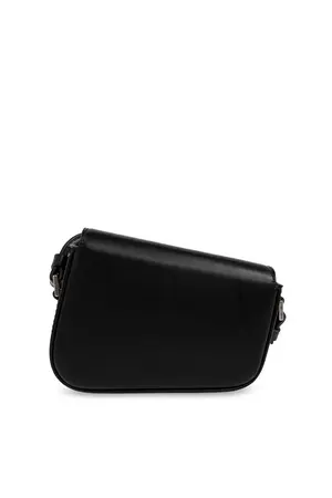 Palm Angels Flap Shoulder Bag With Logo Detail - Black