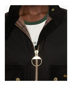 Barbour Corduroy-trim Pocket Detail Zip-up Jacket - Brown