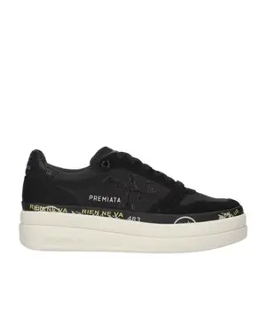 Premiata Lace-up Platform Casual Shoes - Black