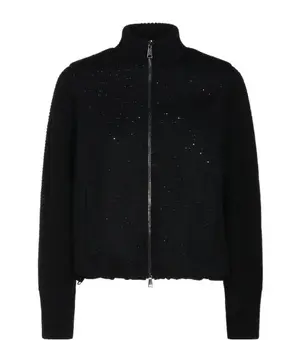 Fabiana Filippi Stand-collar Zip-up Casual Jacket - Black
