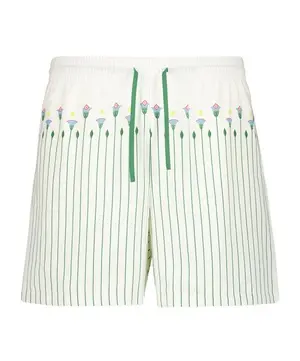 Casablanca Floral Stripe Athletic Shorts