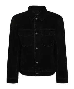 Emporio Armani Long-sleeve Denim Jacket - Black