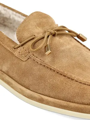 TOD'S Bow Trim Lined Flat Shoes