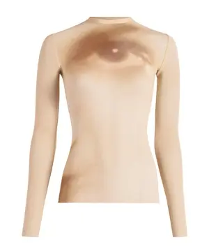 JEAN PAUL GAULTIER Crew Neck Long-sleeve Top Light Brown