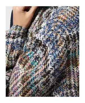 Missoni Chevron Knit Sequined Bomber Jacket