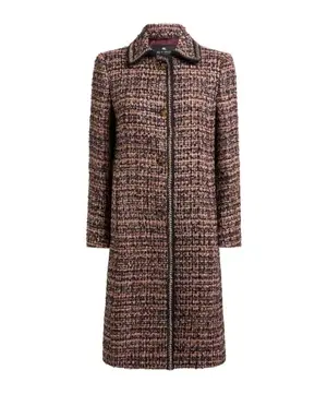 Etro Multicoloured Tweed Coat - Red