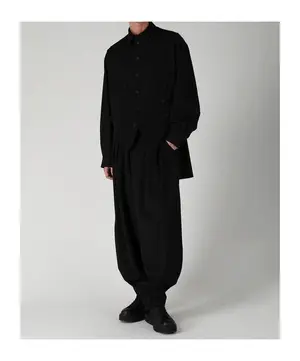 Yohji Yamamoto Wool Gabardine Vest Layered Blouse
