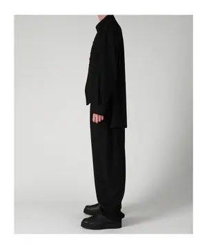 Yohji Yamamoto Wool Gabardine Vest Layered Blouse