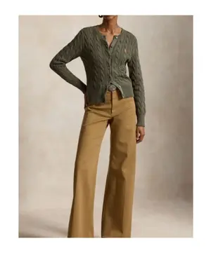 Polo Ralph Lauren Cable-knit Cardigan With Embroidered Motif