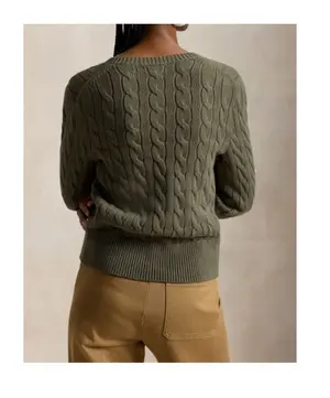 Polo Ralph Lauren Cable-knit Cardigan With Embroidered Motif