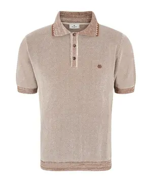 Etro Snap-button Piqué Polo Shirt