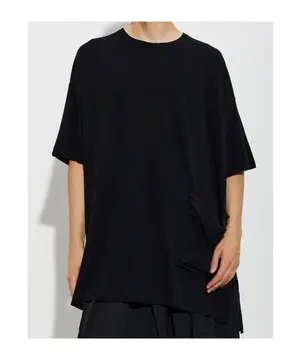 Yohji Yamamoto Oversized Draped Pocket T-shirt - Black