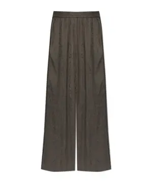 GOLDEN GOOSE Wide-leg Printed Trousers - Grey