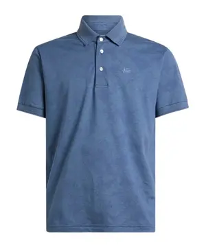 Etro Paisley-print Polo Shirt - Blue
