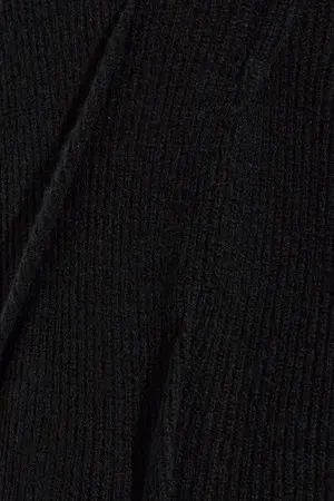 Yohji Yamamoto High Neck Ribbed Long Sleeve Sweater