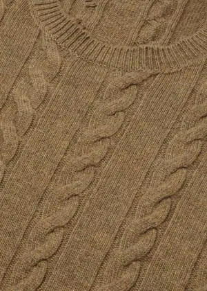 Loro Piana Cedar Cable Knit Crewneck Sweater