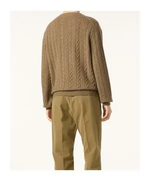 Loro Piana Cedar Cable Knit Crewneck Sweater