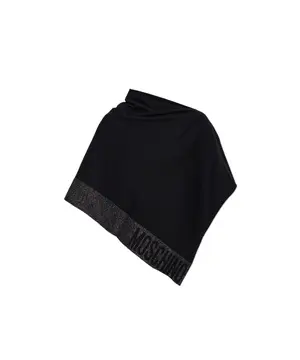 Moschino Logo Shawl - Black