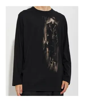 Yohji Yamamoto Graphic Printed Long-sleeved T-shirt