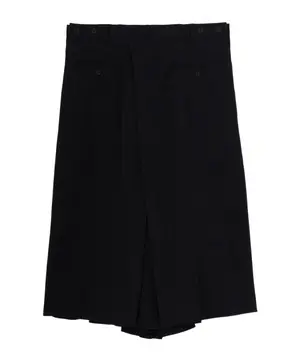 Yohji Yamamoto Wool Gabardine Pleated Wide-leg Pants
