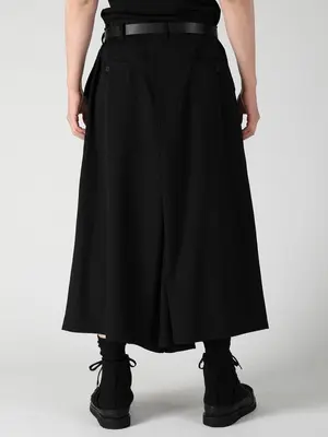 Yohji Yamamoto Wool Gabardine Pleated Wide-leg Pants
