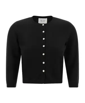BE YOU Pure Cashmere Crew Neck Cardigan