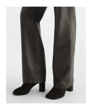 LEMAIRE 80mm Glove Heeled Ankle Boots In Pony-style Leather