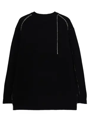 Yohji Yamamoto Single Jersey Embroidered Round Neck Pullover
