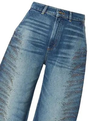 Liu Jo Embellished Faded Jeans
