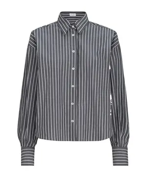 Brunello Cucinelli Striped Cotton Poplin Shirt