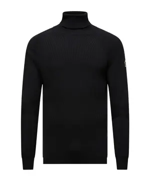 Moncler Wool Blend Turtleneck Sweater - Black
