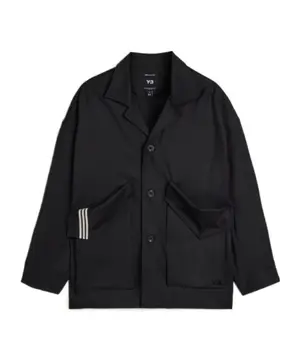 Y3 Wool Chore Coat - Black