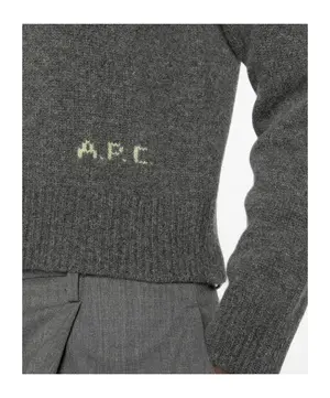 A.p.c. Logo-knit Crew-neck Sweater