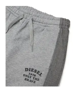 DIESEL® Logo-print Denim-panel Track Pants