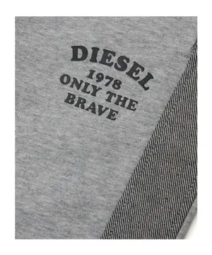 DIESEL® Logo-print Denim-panel Track Pants