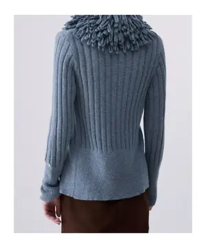 Liu Jo Tie-front Knit Cardigan With Faux-fur Collar