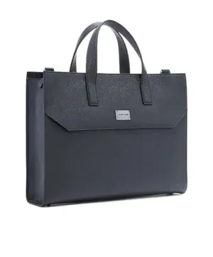 Emporio Armani Business Bag In Tumbled Leather