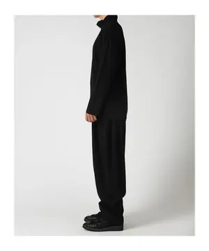 Yohji Yamamoto Soft Single Jersey High Neck Long Slv Tee
