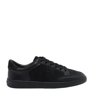 FERRAGAMO Round-toe Lace-up Sneakers - Black