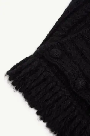 Moncler Cable Knit Alpaca Blend Neck Scarf
