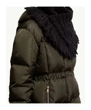 Moncler Cable Knit Alpaca Blend Neck Scarf