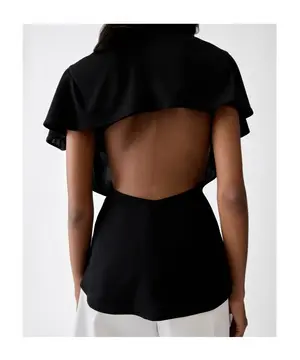 Jacquemus Pleated Cutout Back Top