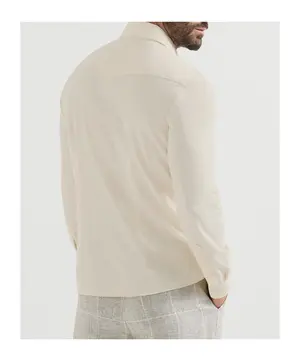 Brunello Cucinelli Cotton Piqué Western Shirt - Ginger