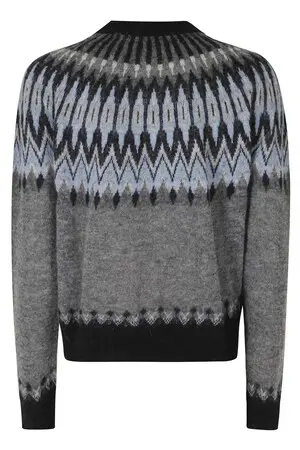 ROBERTO COLLINA Jacquard Pattern Crew Neck Sweater