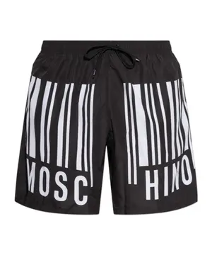 Moschino Printed Swim Trunks - Black
