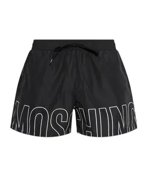 Moschino Drawstring Swim Trunks - Black