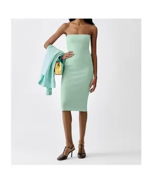 Jacquemus Button-down Knit Strapless Dress