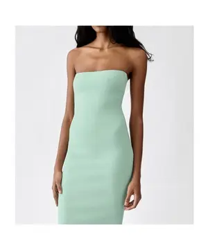 Jacquemus Button-down Knit Strapless Dress