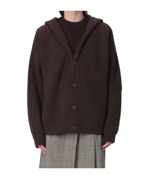 DONDUP Hooded Knit Cardigan - Black
